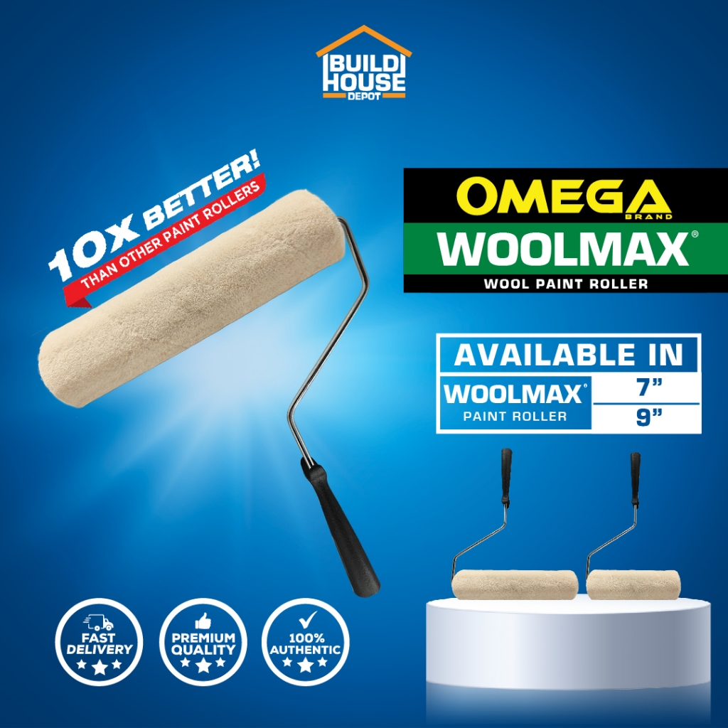 OMEGA Paint Roller Woolmax Wool - Set with Handle | Refill without ...