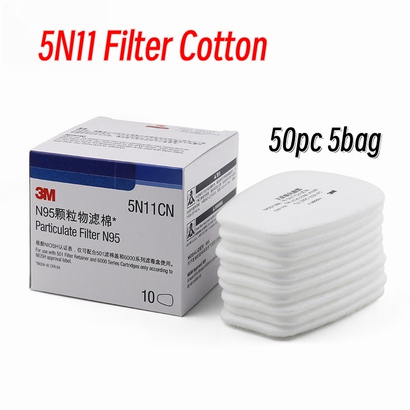 5N11 3M Cotton Filte 6200 7502 - Protective Filter Replacement Part N95 ...