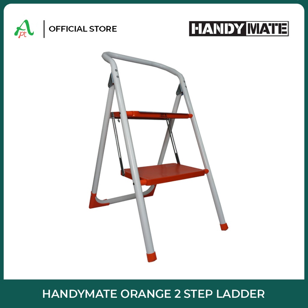 Handymate Two (2) Step Ladder Foldable Orange | Shopee Philippines