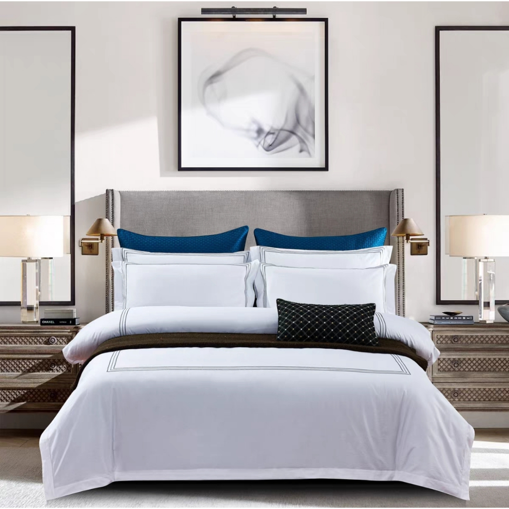 Three-line embroidery frame FULL GARTER WHITE 500TC FIVE START HOTEL ...