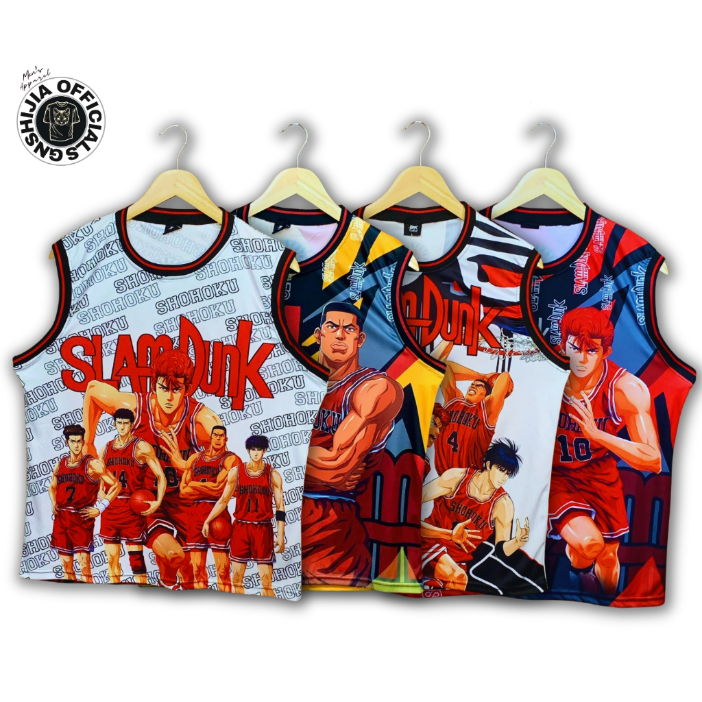 Shijia SERIES MENS JERSEY SLAMDUNK COLLECTION STRETCHABLE TOPS | Shopee ...