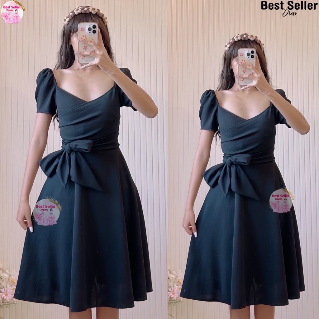 BSD Best Seller Babe (S-XXL) Regular/Plussize Puff Sleeves Midi Dress ...