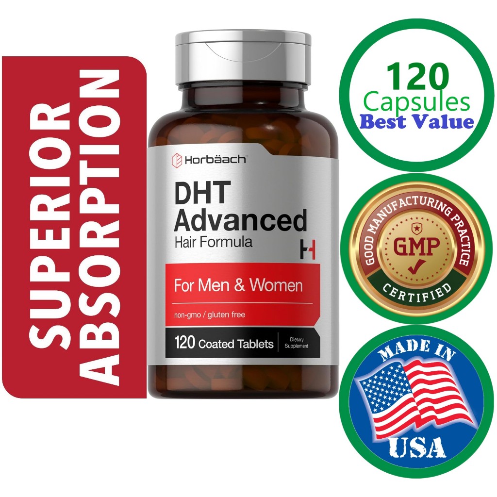 120 Coated Tabs DHT Blocker Advanced Hair Grower + Repair, Regrowth ...