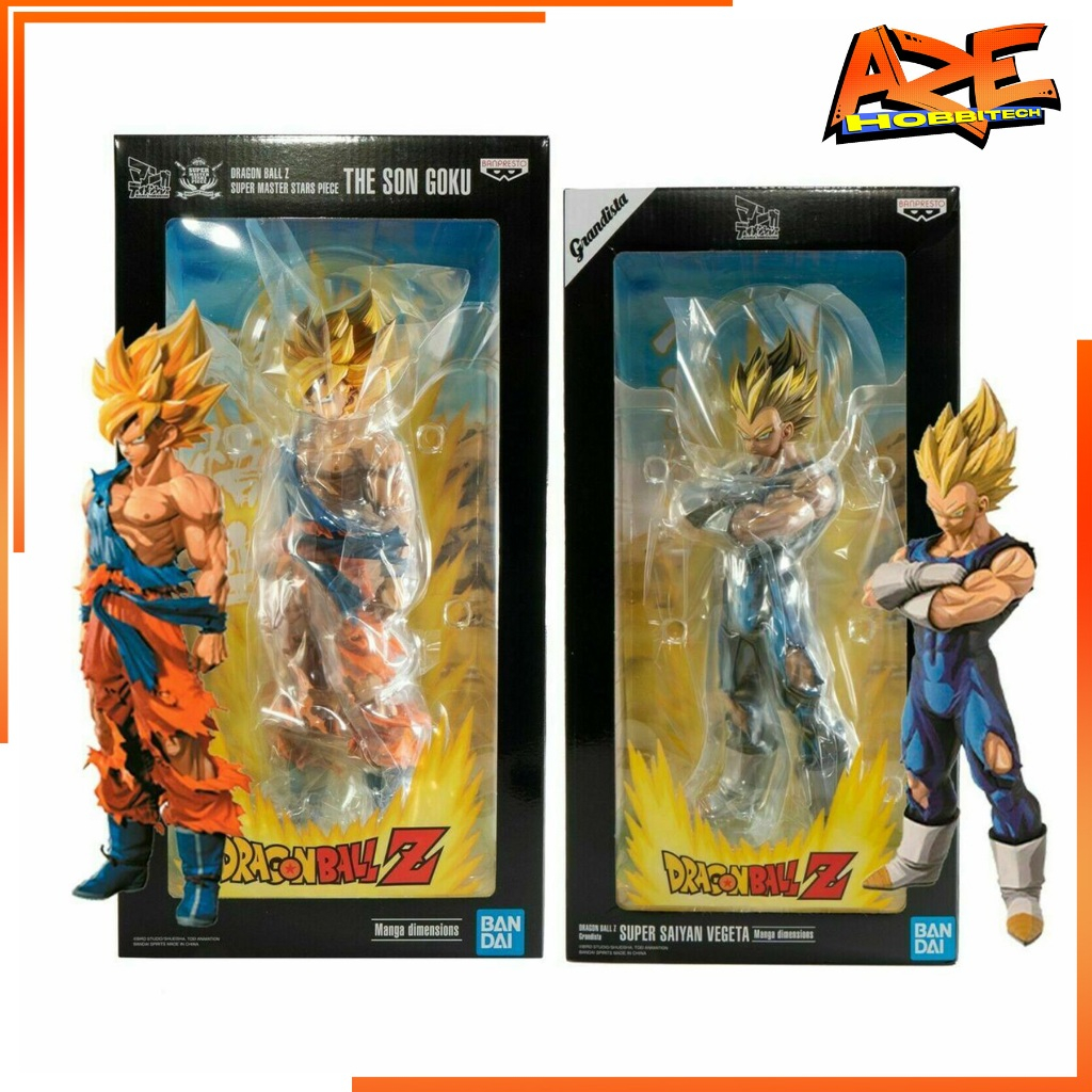 Banpresto Dragon Ball Z Vegeta 2D & Grandista Goku Manga Dimension ...