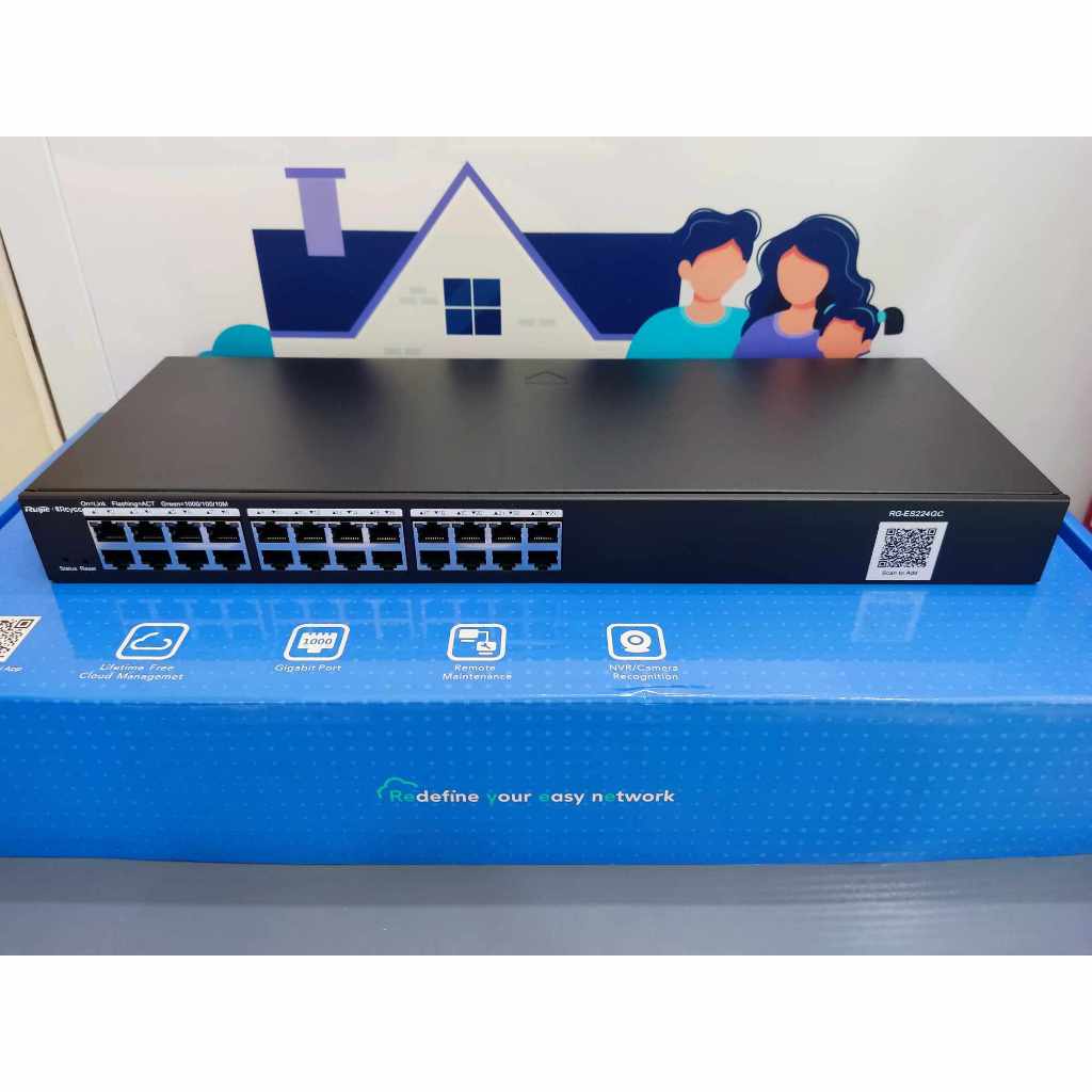 Ruijie | RG-ES224GC 24-Port Gigabit Smart Cloud Managed Non-PoE Switch ...
