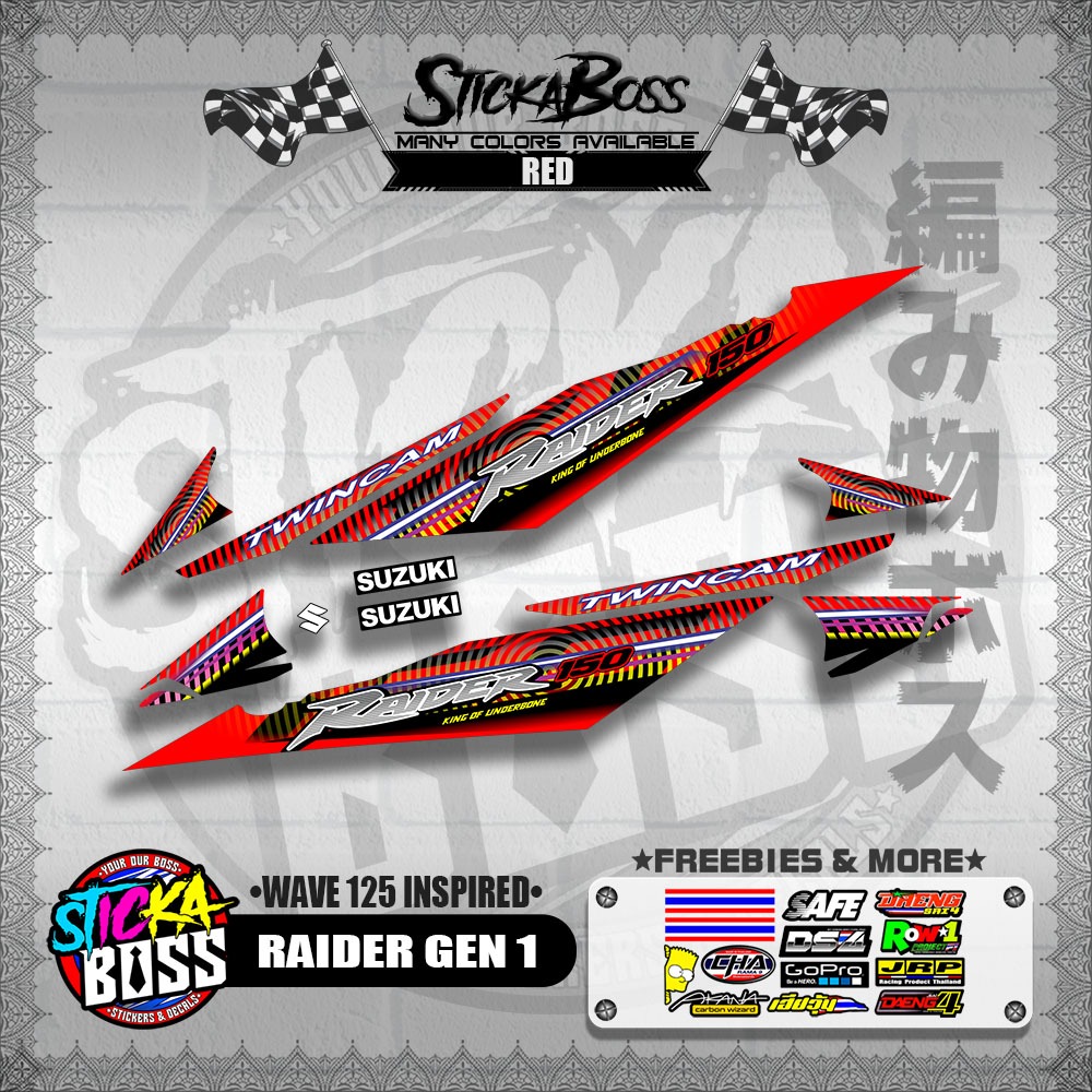 RAIDER GEN 1 DECALS ( WAVE 125 INSPIRED )【WITH FREEBIES】 | Shopee ...