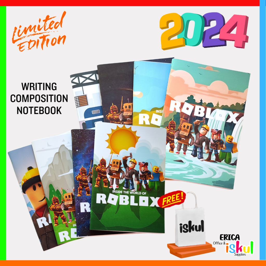 ROBLOX ISKUL Writing Composition Glittery Premium Quality Notebooks ...