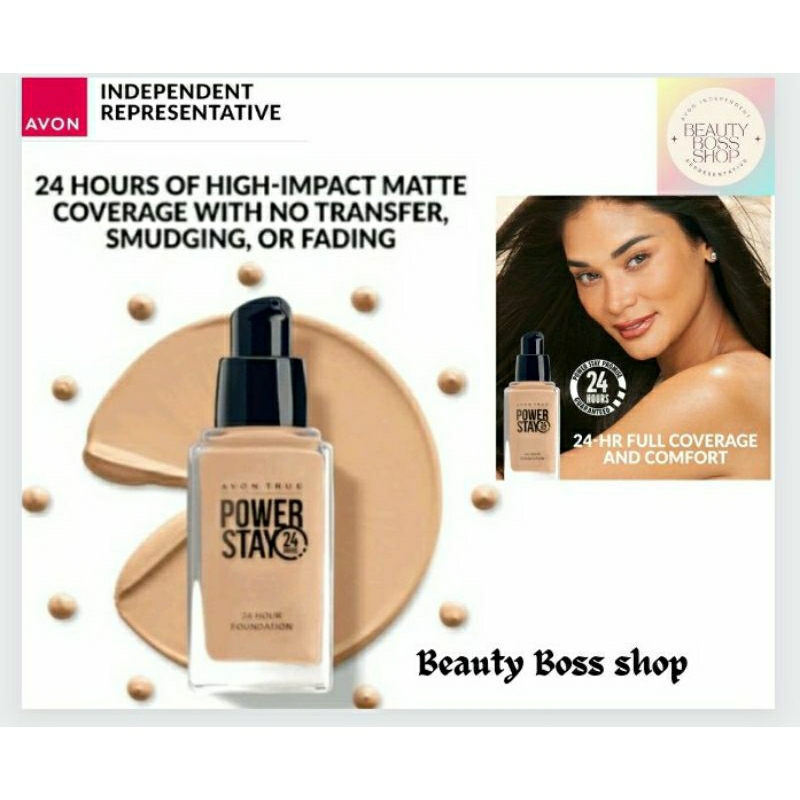 Avon POWERSTAY 24-H0UR LIQUID FOUNDATION 30mL | Shopee Philippines
