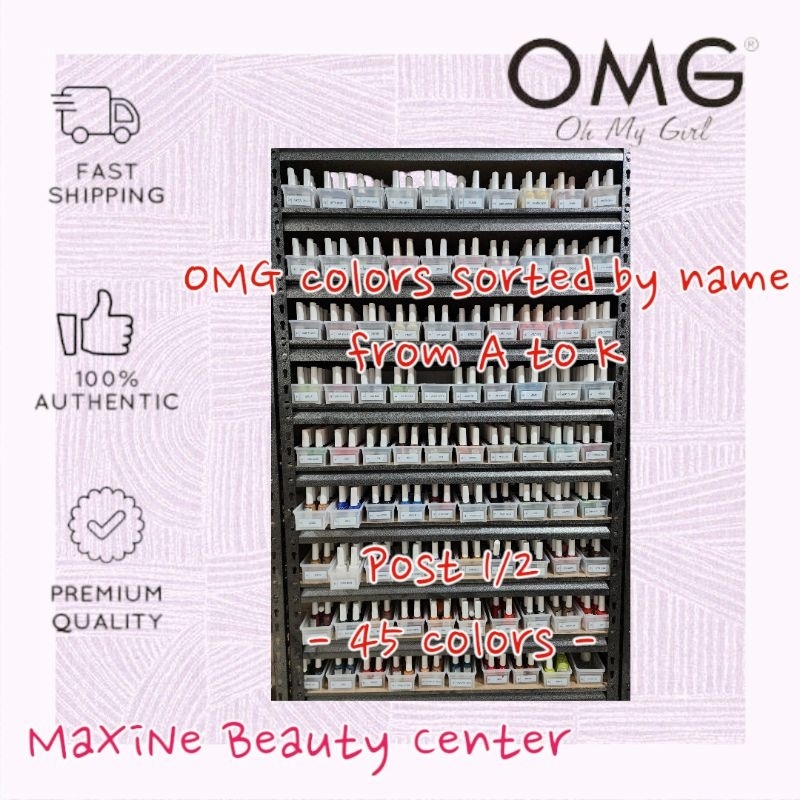OMG nail lacquer PART 1, nail polish - sorted by name from A to K, 10mL ...