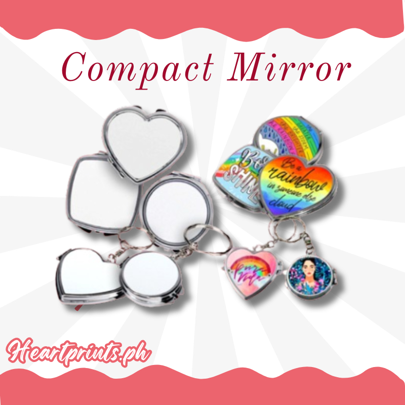 (1-piece) Blank- Sublimation Printable Compact Mirror ( Square / Round ...