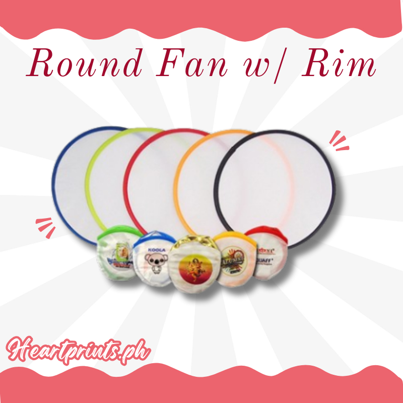(100pcs / bundle) Full Color & Rim Color Round Fan for Sublimation ...