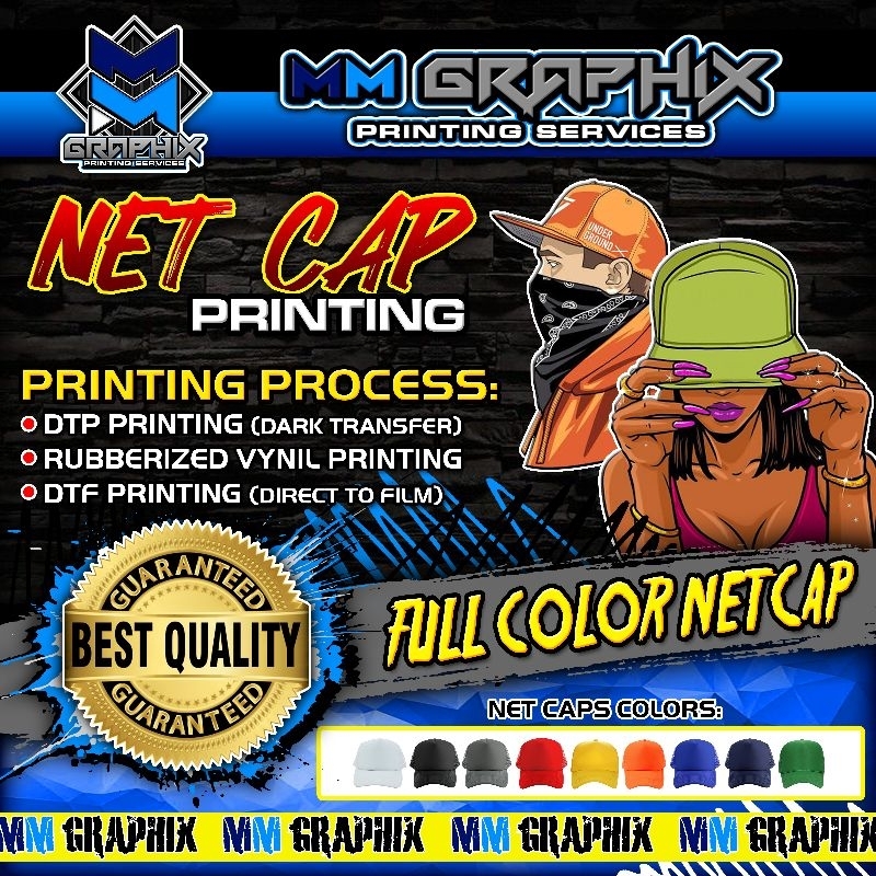 SOLID COLOR NET CAP by MM GRAPHIX | Shopee Philippines
