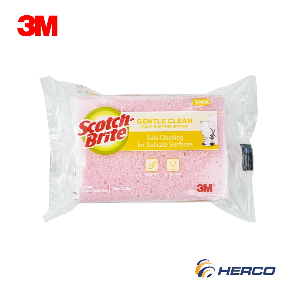 3M Scotch Brite Delicate Care Multi Purpose Sponge Trial 1pc 100mm x ...