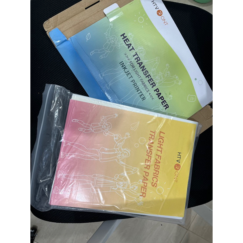 HTVRONT Printable Heat Transfer Paper Vinyl Light Fabrics Transfer 5 pieces per Pack 8.5" X 11 ...