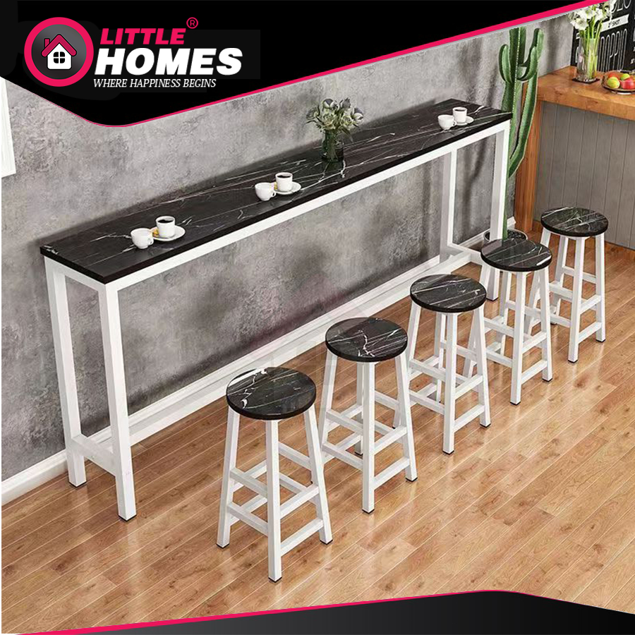 Lamesa set with chair Simple bar table 1table+2chair home kitchen ...