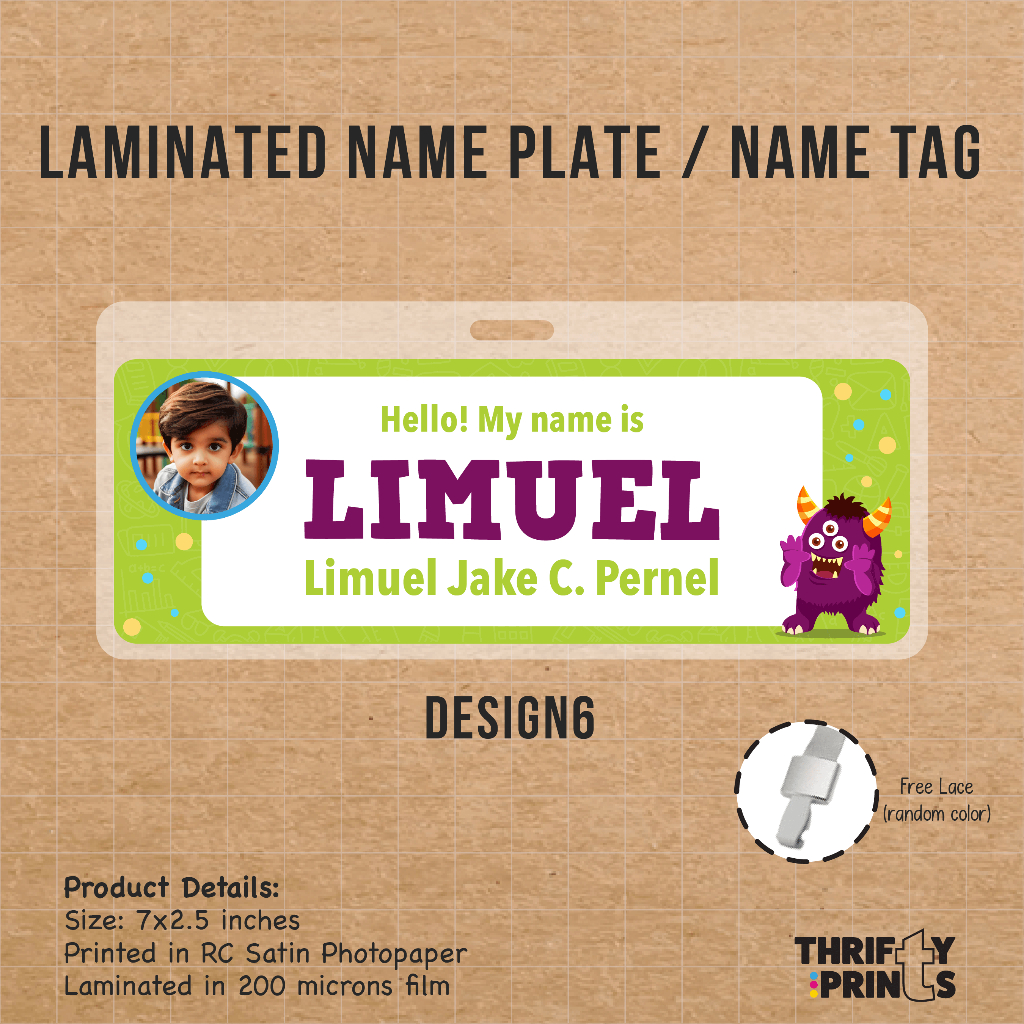 Laminated Name Tag / Name Plate / Nametag / Nameplate / Personalized ...