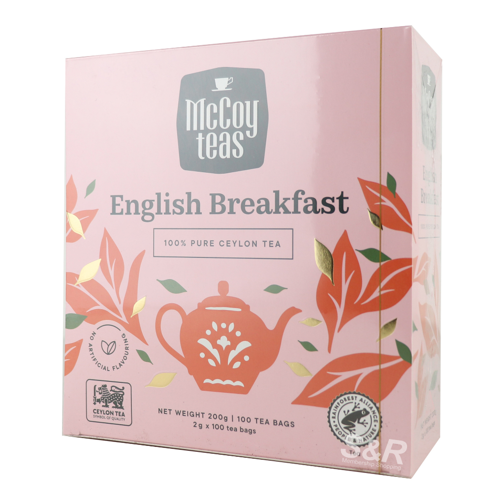 McCoy Teas English Breakfast Ceylon Tea 100pcs | Shopee Philippines