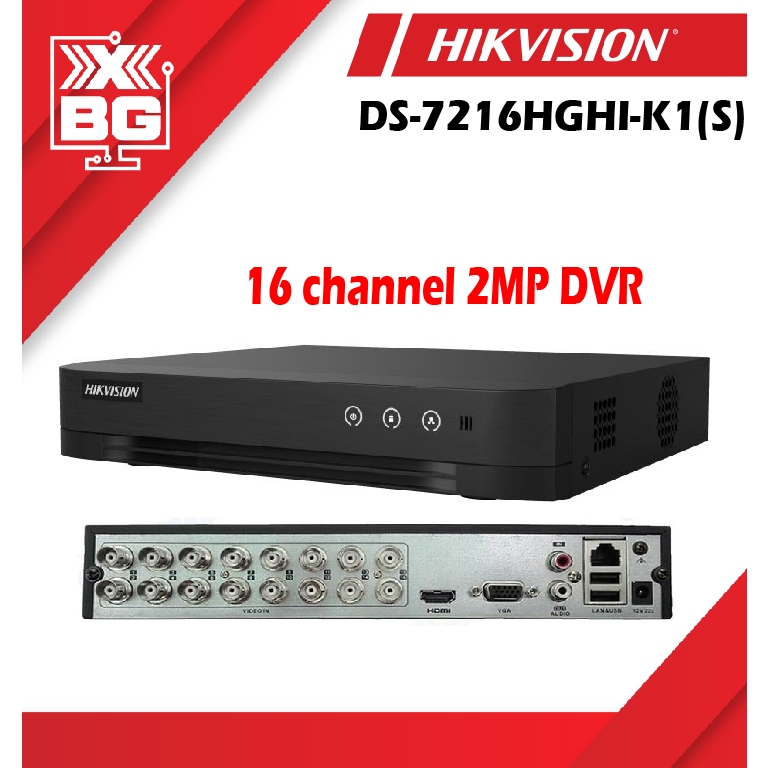 HIKVISION 16 CHANNEL DS-7216HGHI-K1(S) 1080p Lite 1U H.265 DVR | Shopee ...