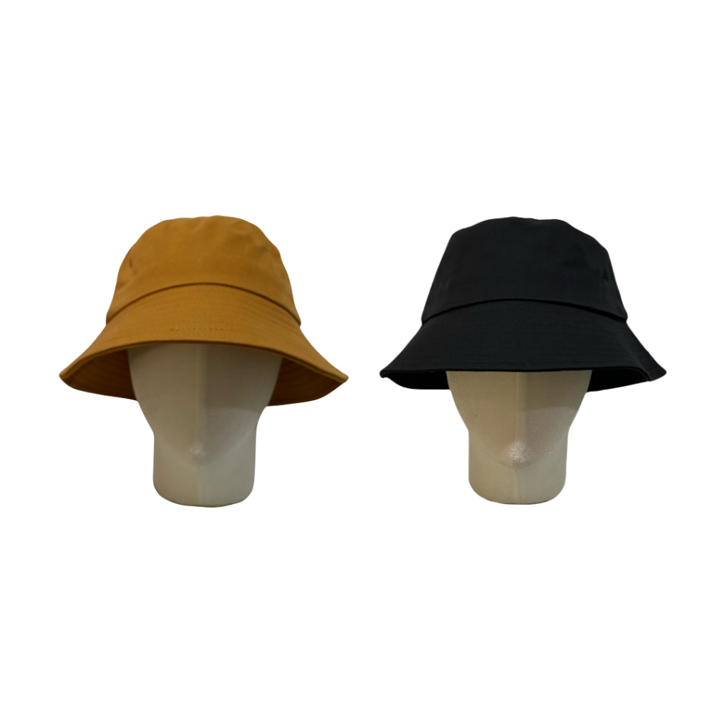 PLAIN Design BLACK / BROWN Bucket Hat | Shopee Philippines