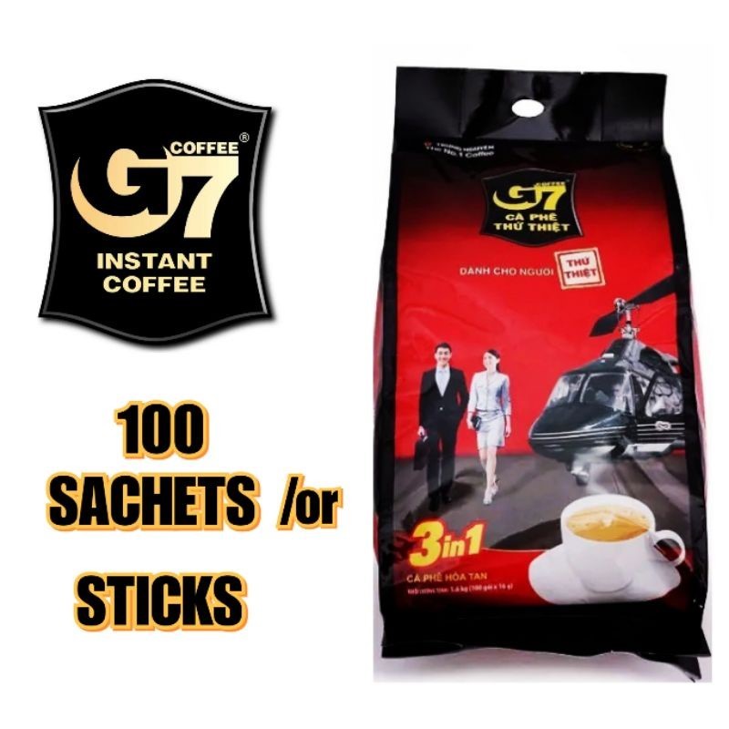 Trung Nguyen G7 Coffee 3 in 1 (100 sticks per pack)- 1.6kg Ca Phe Hoa ...