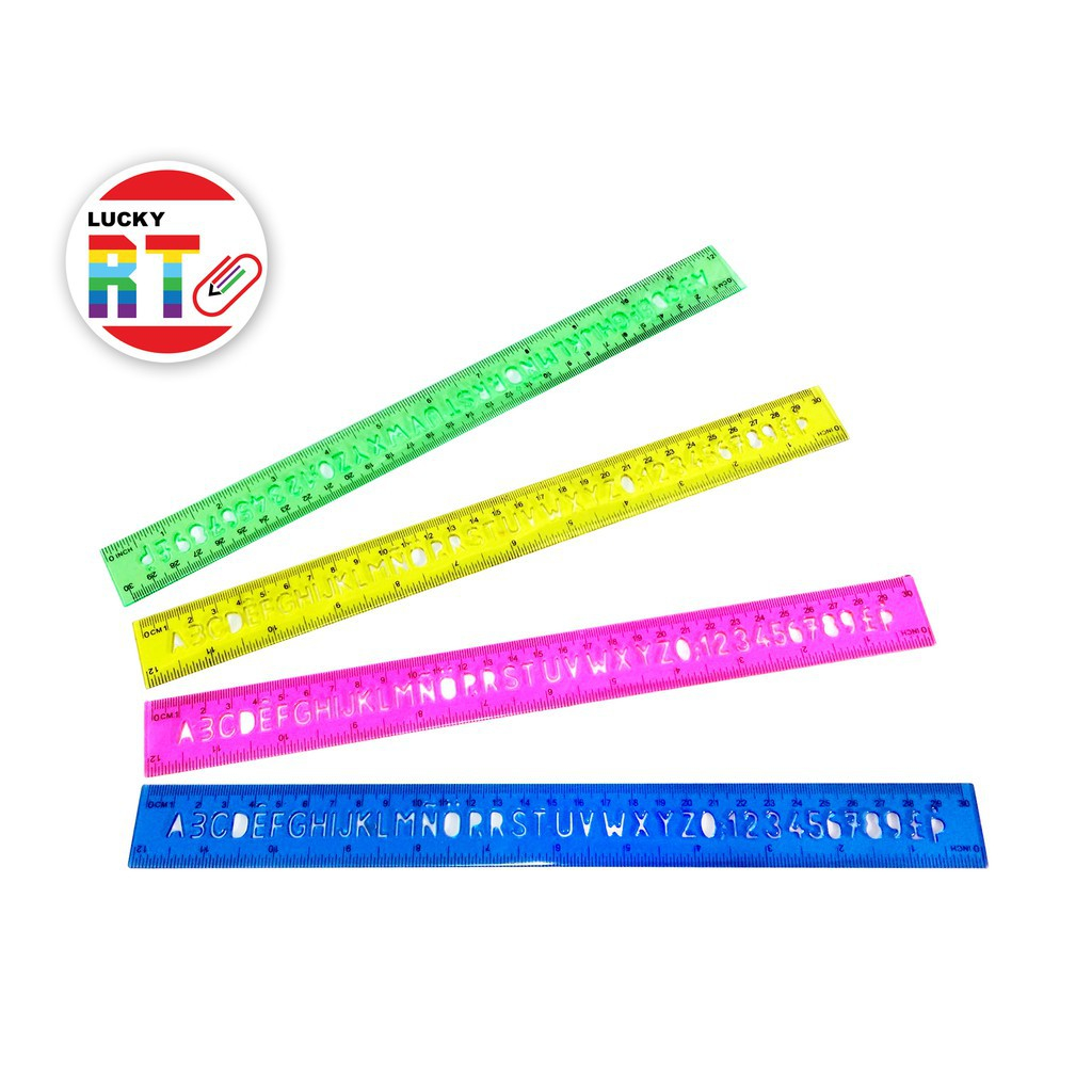RULER 30CM Four colors of letters 1pcs | Shopee Philippines