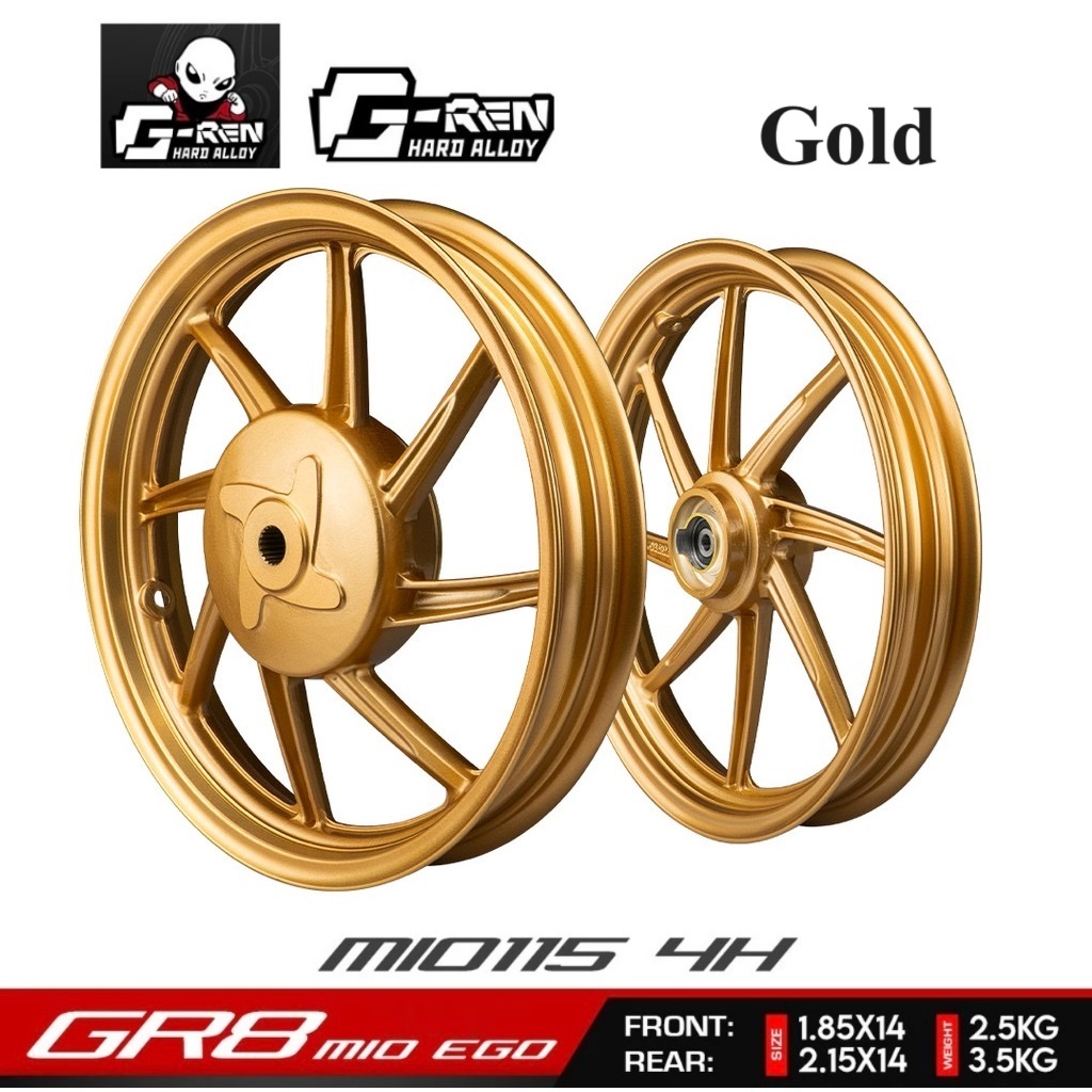 G-Ren Mags GR8 (Made In Thailand) Mio Sporty / Mio 115 Ego 4 Holes By14 ...