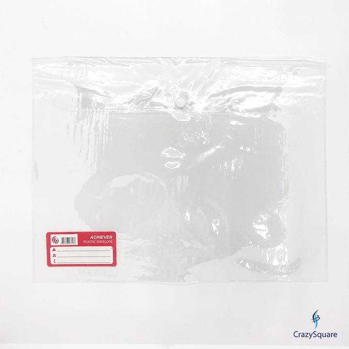 CSQUARE Long/Short Plastic Envelope Clear for School and Office ...