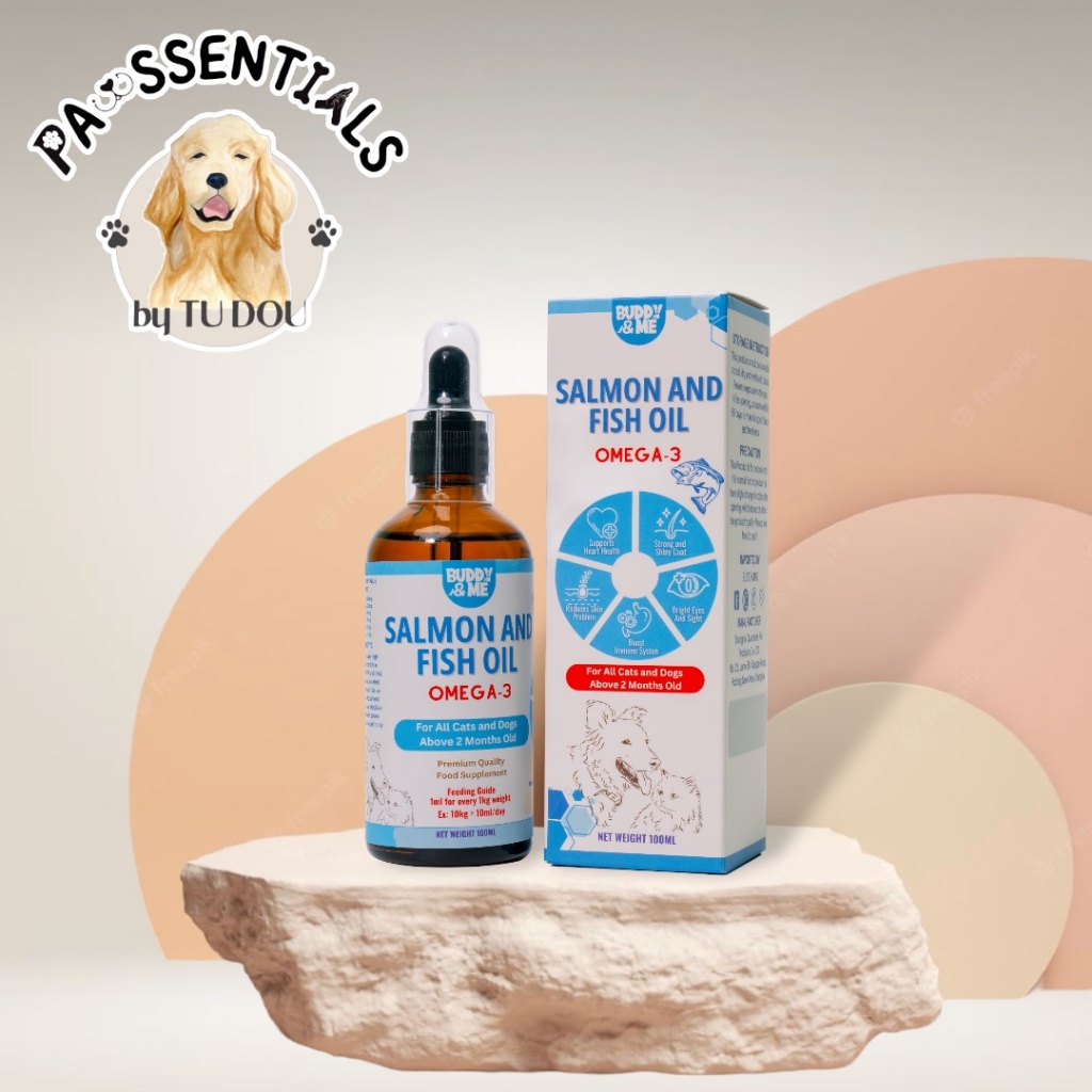 PAWSSENTIALS by TUDOU Salmon & Fish Oil Serum 100ml Pet Supplement ...