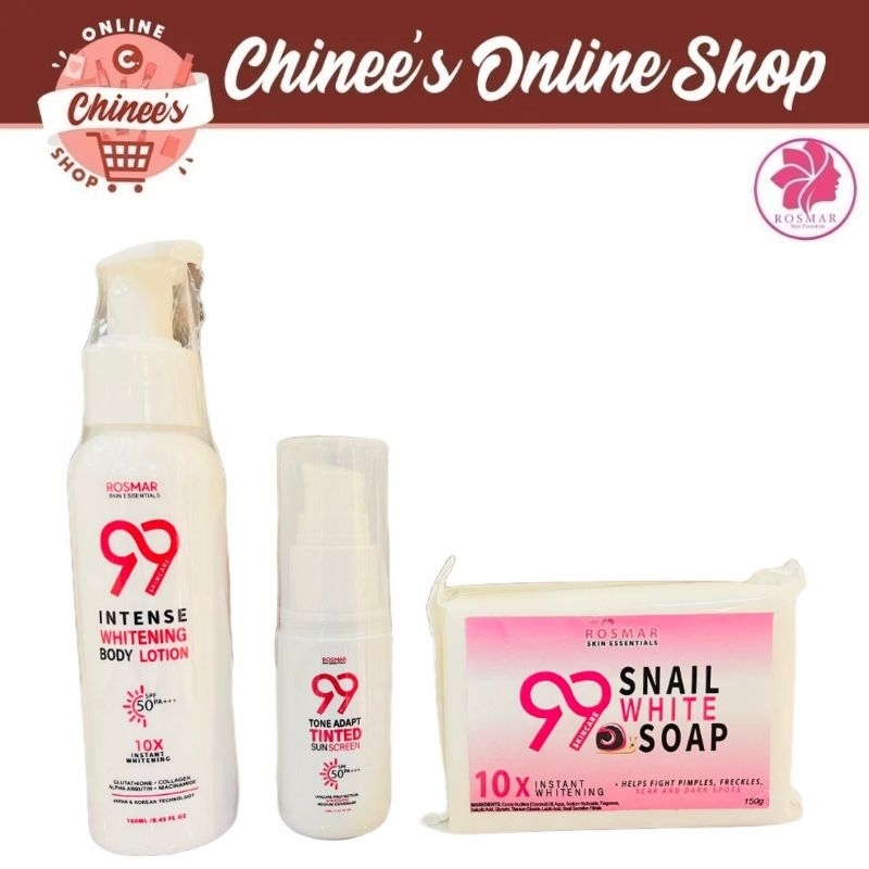 Rosmar 99 Skincare | Set of 3 | Sunscreen Tone Adapt + Intense Lotion ...