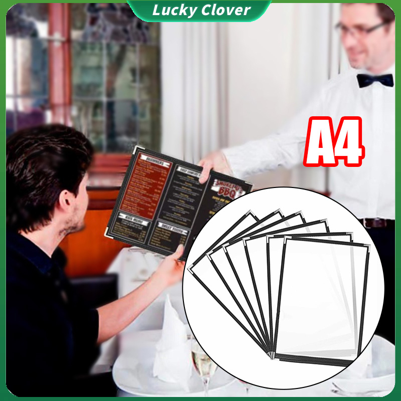 A4 Size Transparent Menu Cover Restaurant Menu Display Cover Menu ...
