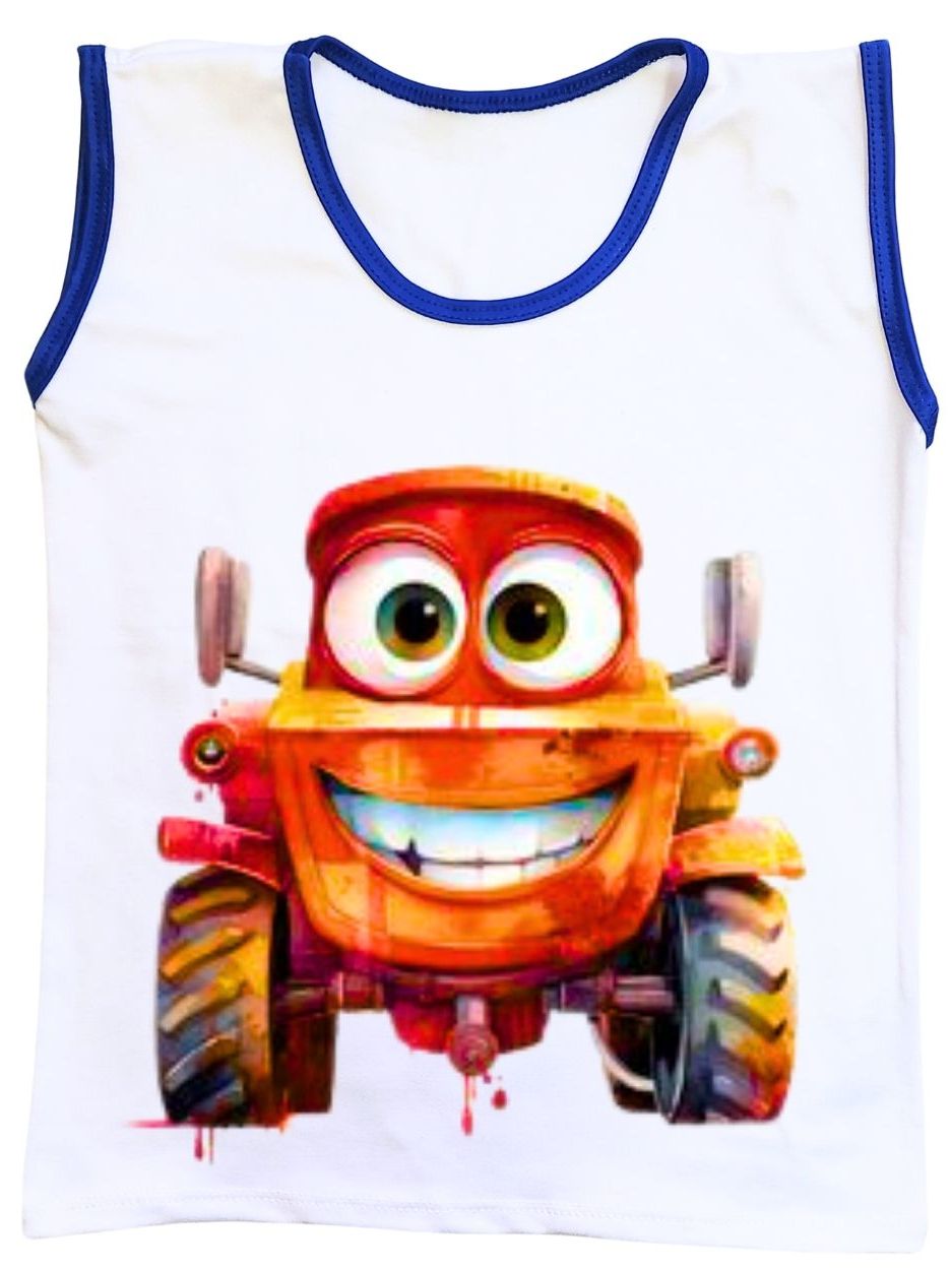 Cartoon Trucks Collections Print on Budoy Muscle Sando Tops Infant Kids ...