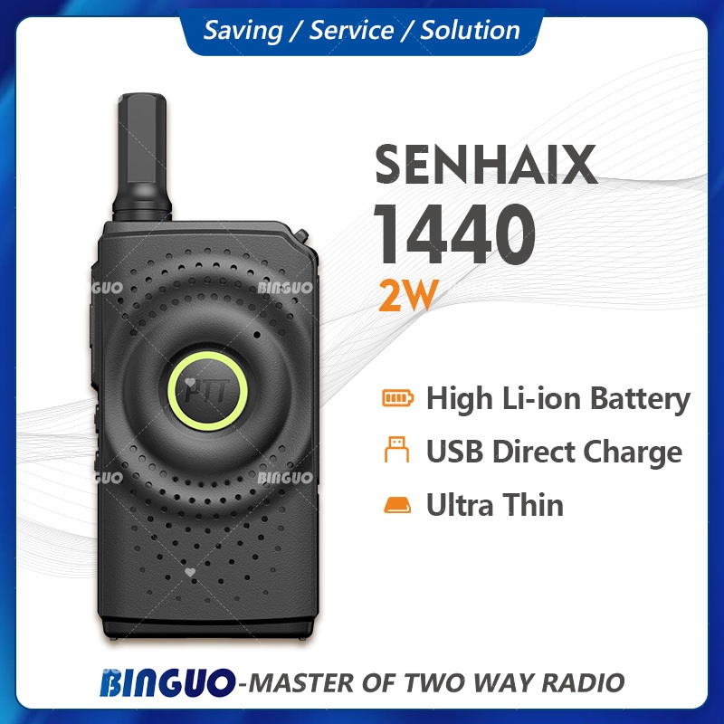 SenHaiX 1440 Mini Walkie Talkie Ultra-thin Two Way Radio 16 Channels ...