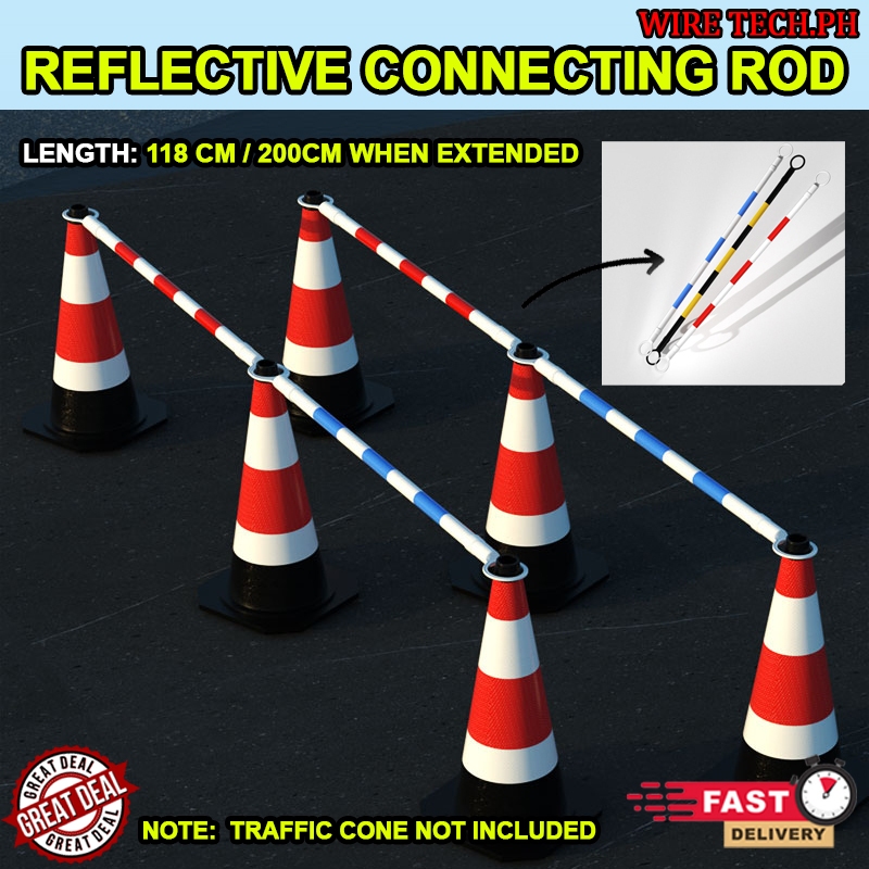 Traffic Cone Connecting Rod Reflective Traffic Pole Expandable Pole ...