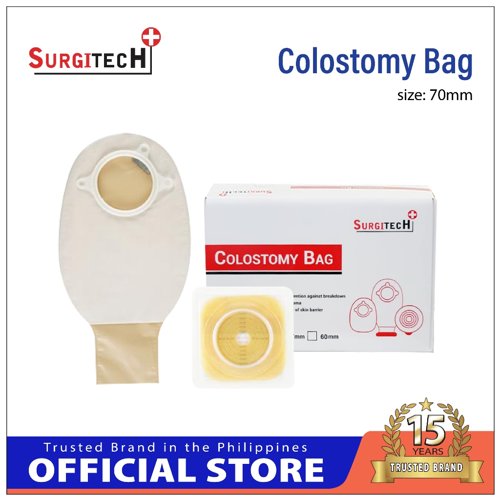 SURGITECH 1pc Colostomy Bag 70mm | Shopee Philippines