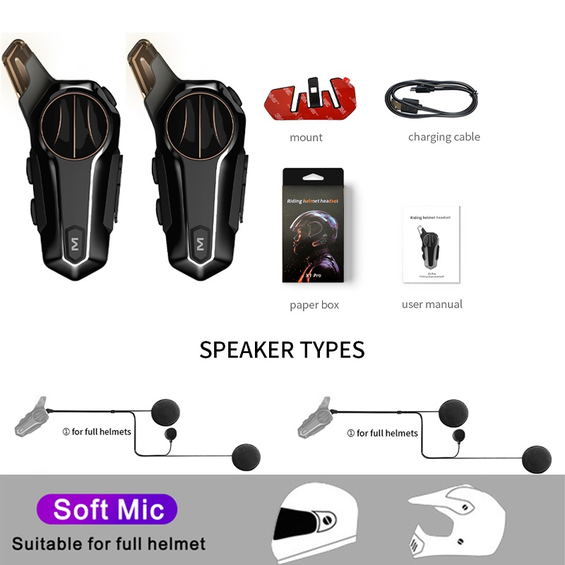 Blaise V8S 1000M Helmet Intercom Bluetooth Upgraded Motor Intercom Get ...