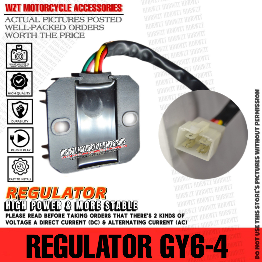 WZT GY6 - 4WIRES UNIVERSAL REGULATOR RECTIFIER FOR MOTORCYCLE JAPAN ...