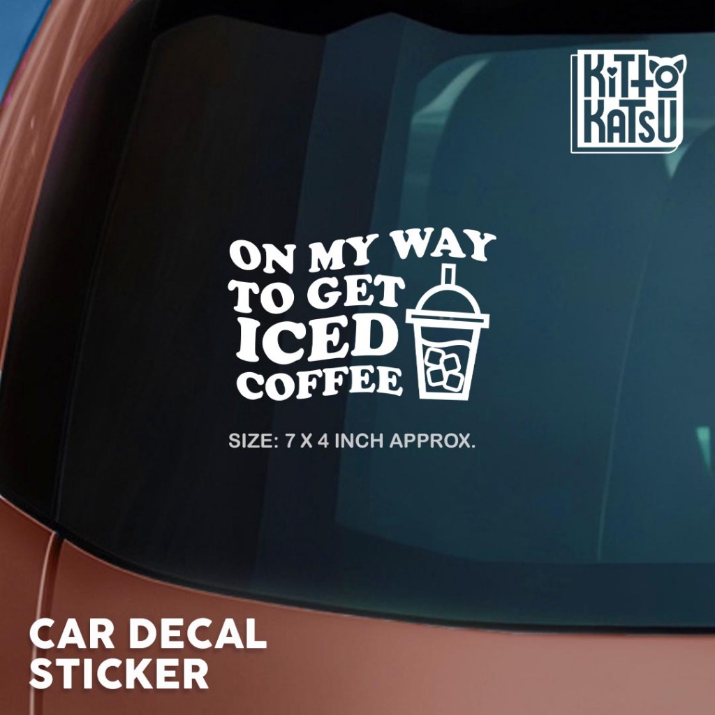Coffee Car decal stickers witty cute | Shopee Philippines