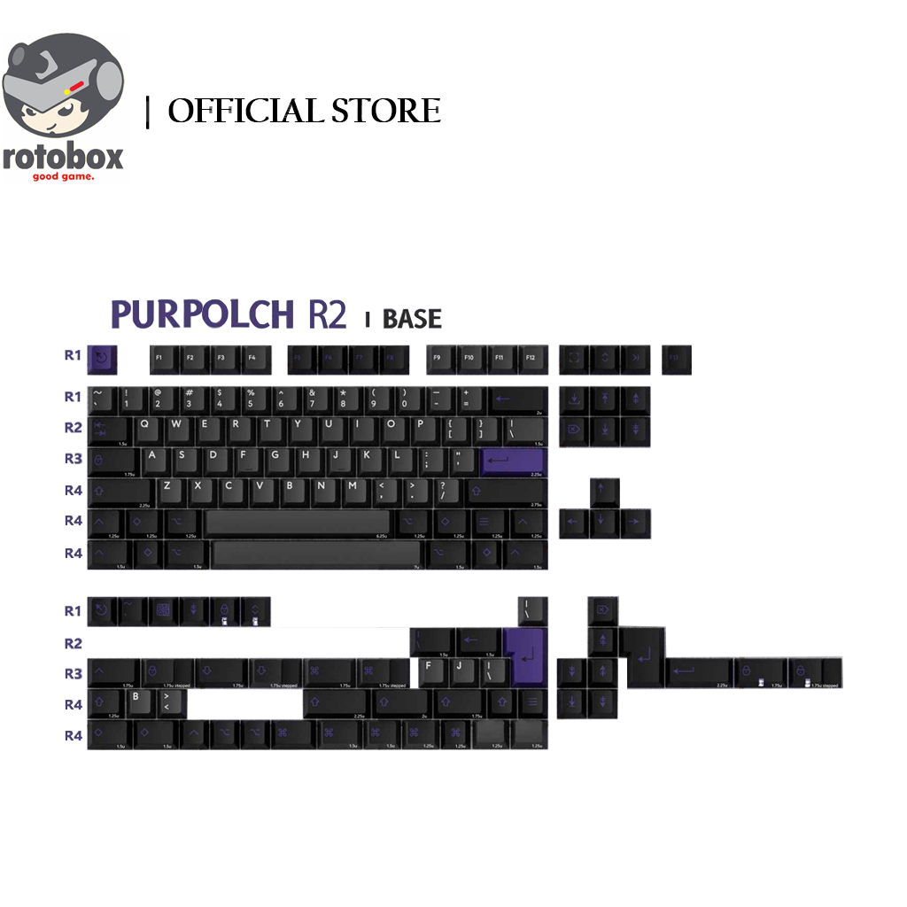 KBDfans PBTFANS Purpolch R2 Keycaps [144 keys] | Shopee Philippines