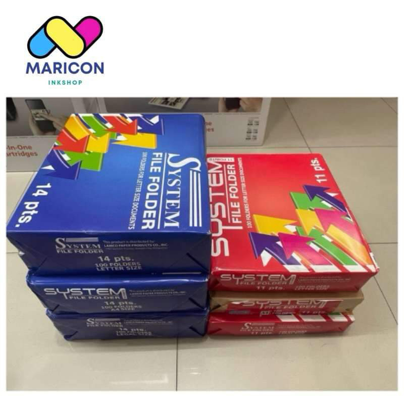 SYSTEM FILE FOLDER white available in 11Pts and 14PTs (Short/A4/Long ...