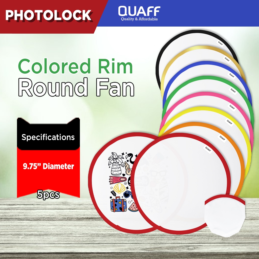 (5pcs) Blank Printable Foldable Round Fan Rim Color | Shopee Philippines