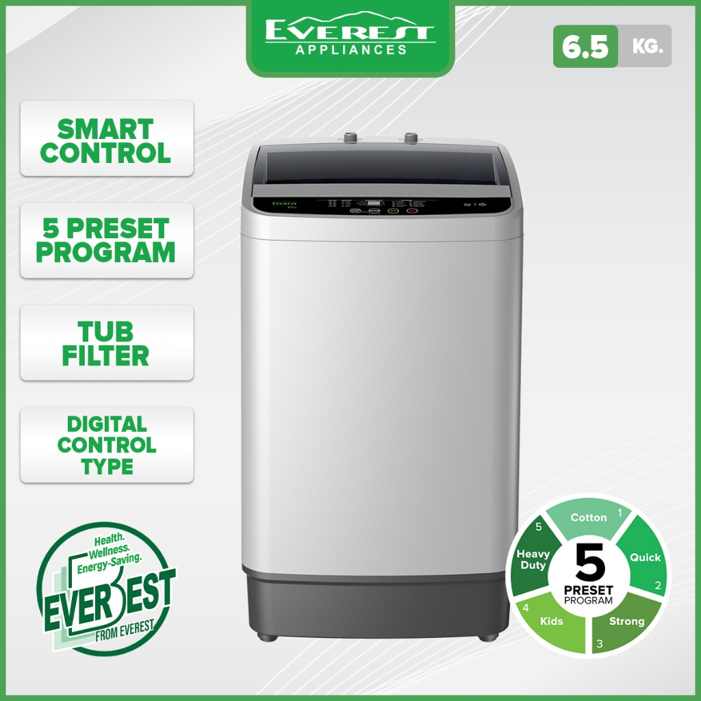 EVEREST 6.5kg Fully Automatic Washing Machine/Non Inverter/5 Present ...