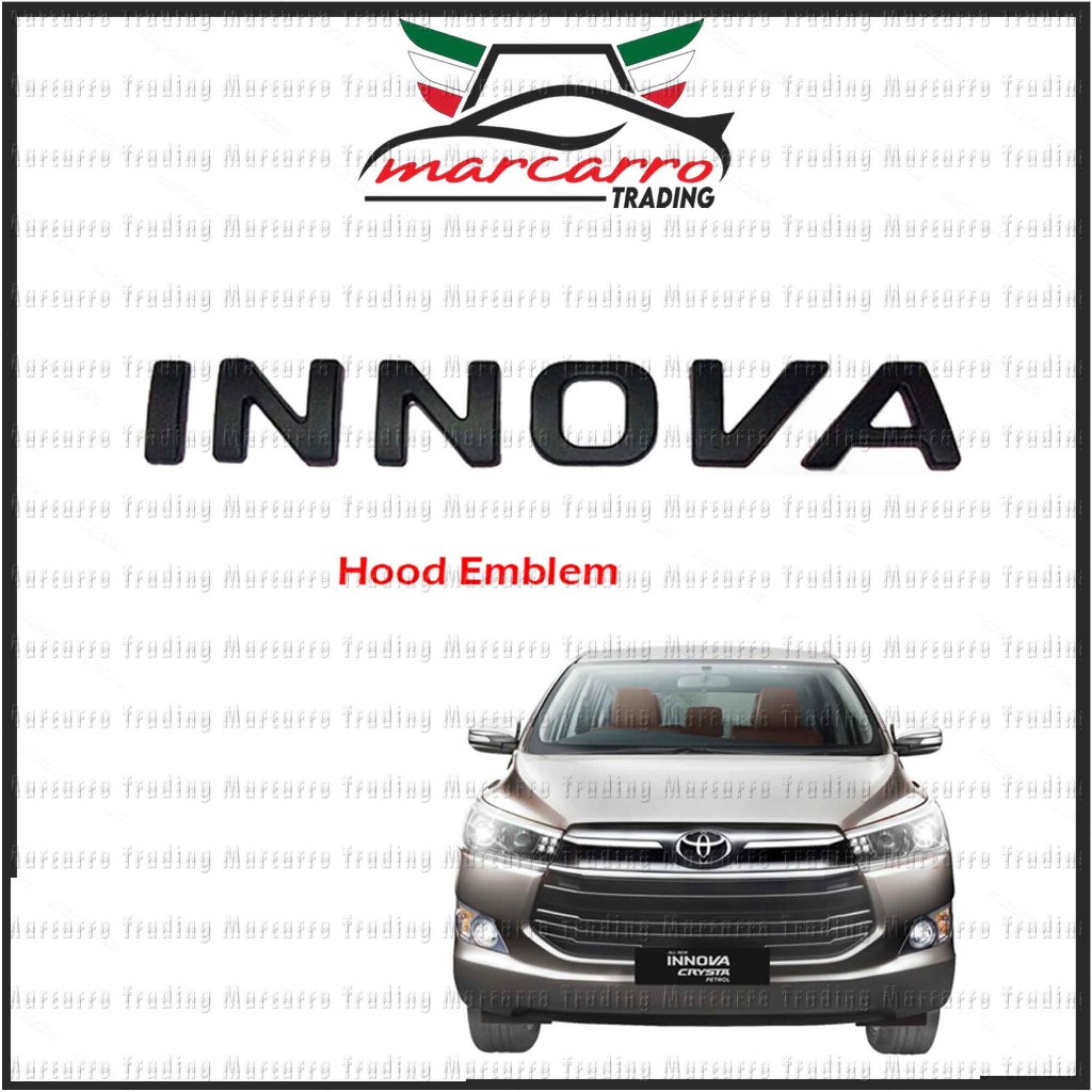 Toyota Innova Hood Emblem (Matte Black) | Shopee Philippines