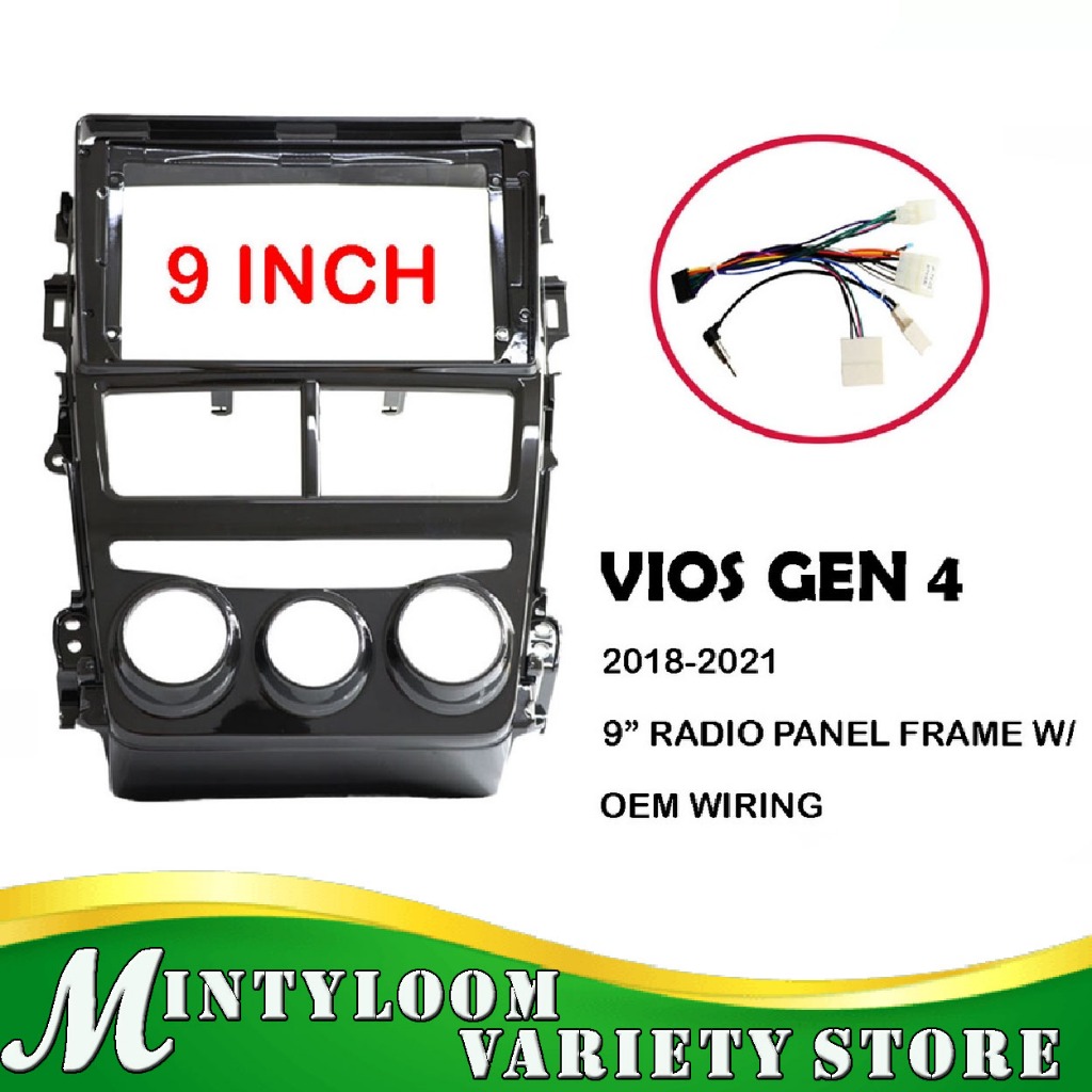 9 Inch Car Radio Panel Frame For Toyota Vios 2018-2021 | Shopee Philippines