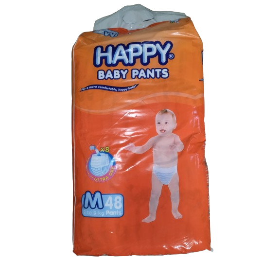 HAPPY Diaper 48s| Medium Pants | Ultra Dry | Shopee Philippines