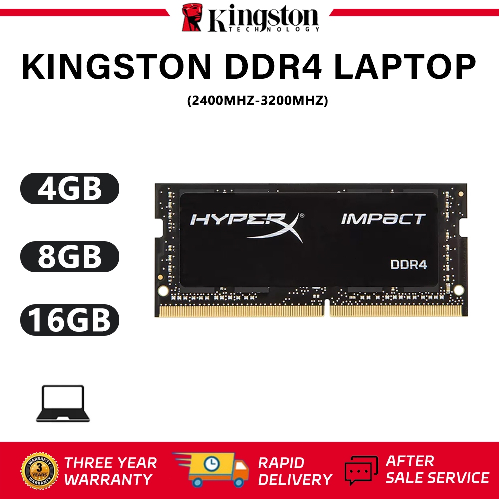 Kingston Hyperx Impact Laptop DDR4 RAM 4GB 8GB 16GB 2133Mhz 2400Mhz 2666Mhz 3200Mhz SOIDMM ...
