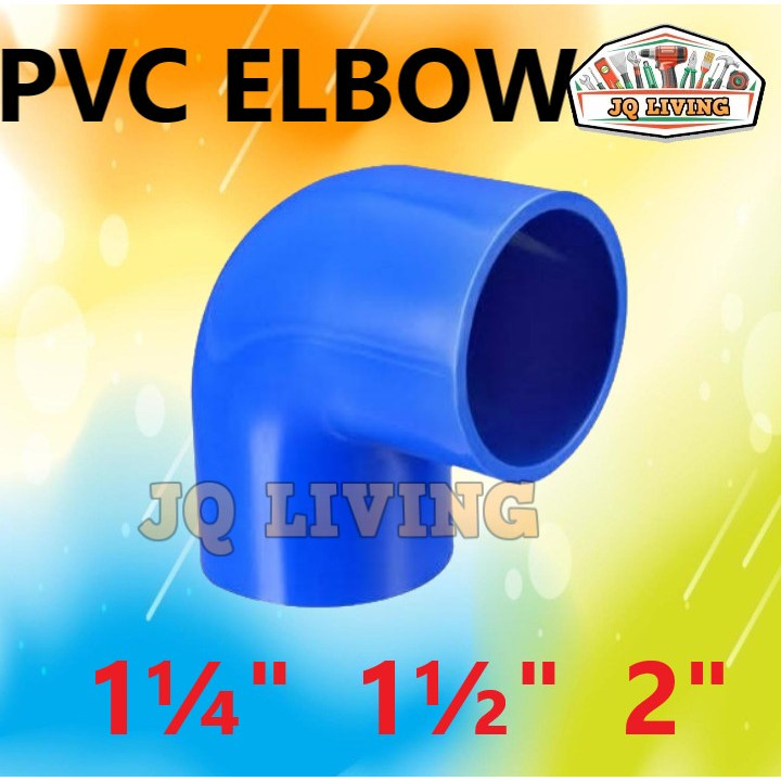 PVC Blue Fittings Elbow BIG SIZE 1¼" 1½" 2" Connector For Water Pipes ...