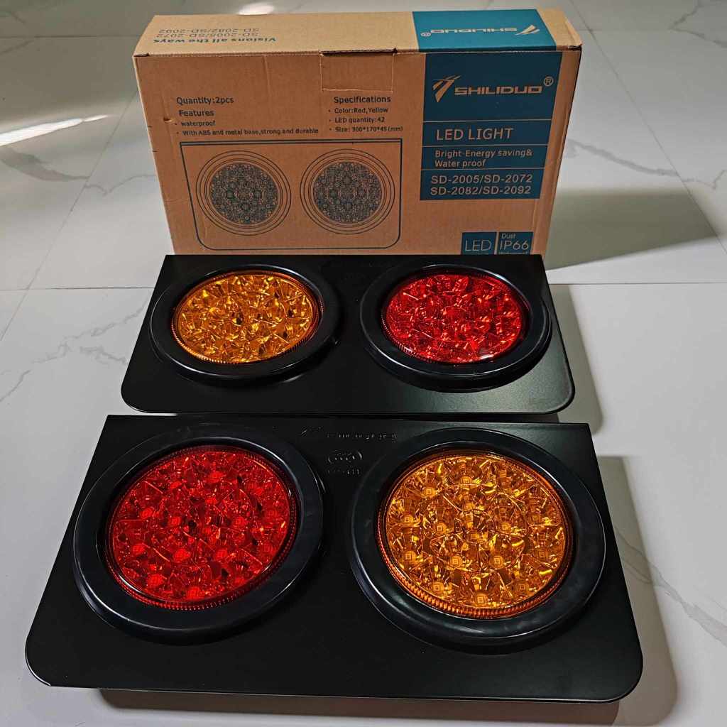 1 Set (2Pcs) - SD-2005 SHILIDUO 24V LED Round Tail 2 Slotted Tail light ...