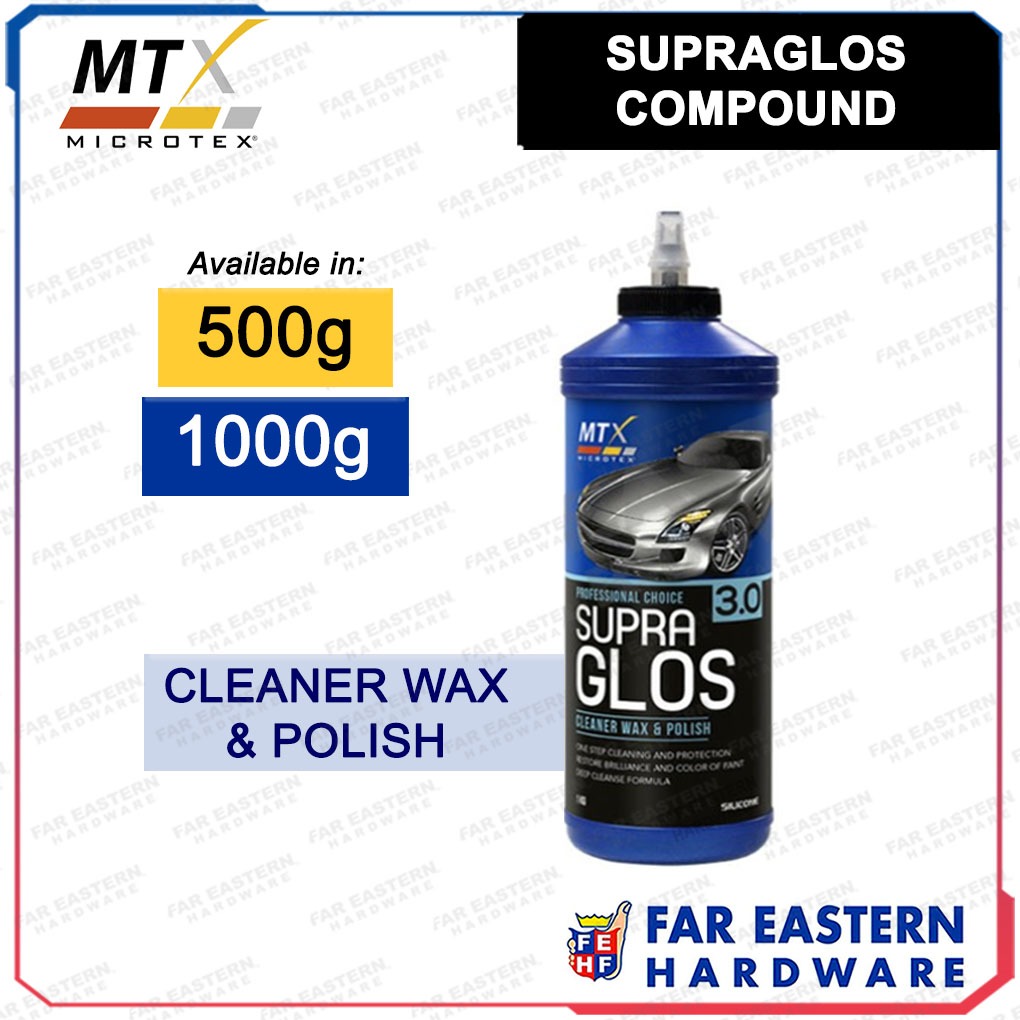 MICROTEX Supra Glos 500g | 1000g Cleaner Wax & Polish Detailing ...