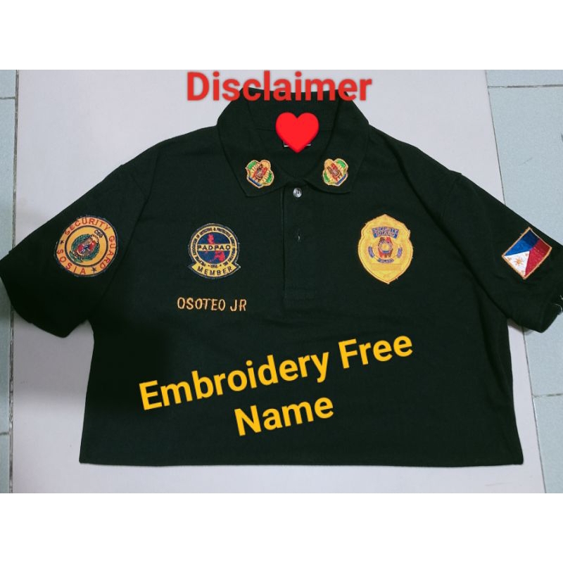 Security Guard & Officer Polo Shirt (Male) Full Computerized ...