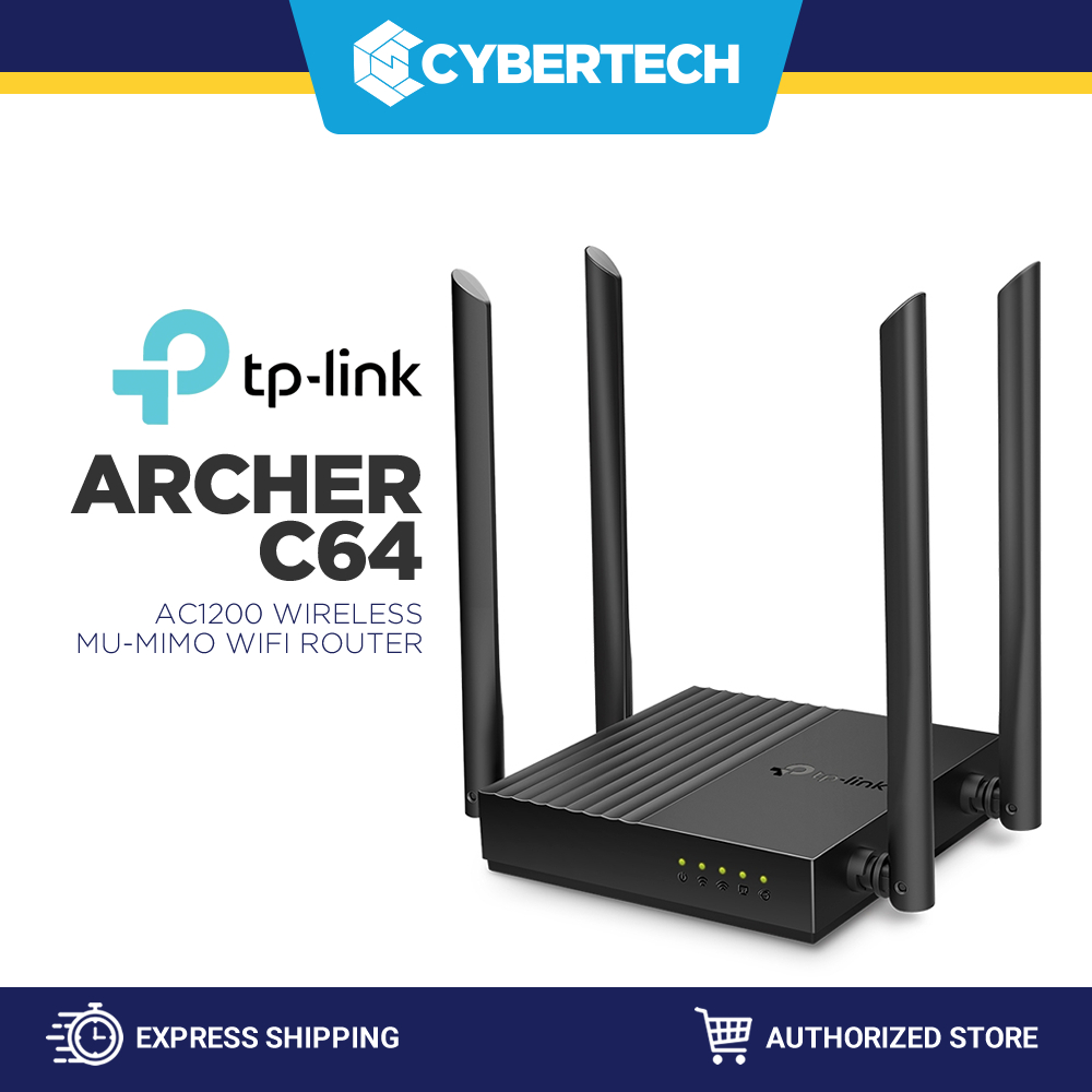 Cybertech TP-Link Archer C64 AC1200 Wireless MU-MIMO WiFi Router ...
